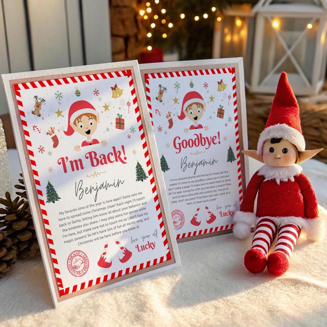 Personalised Elf I'm Back Letter Goodbye From Elf Leaving Letter Boy ...