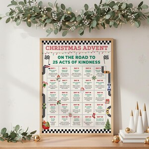 Car Theme Christmas Kindness Advent Calendar: Editable Activity (US ...