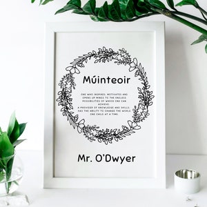 Personalised Teacher Gift, Custom Teacher Print, SNA Gift, Teacher ...