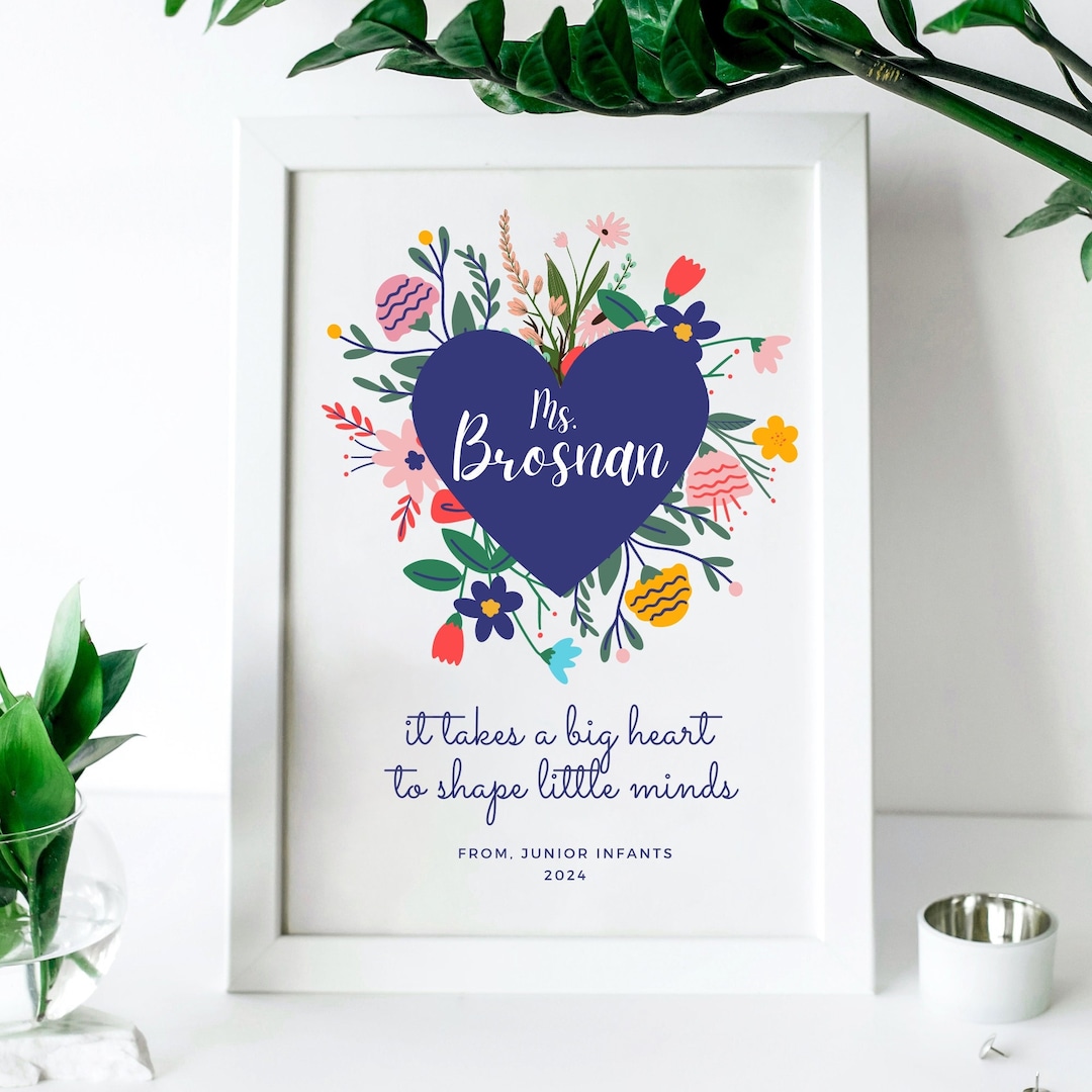 Personalised Teacher Gift, Custom Teacher Print, SNA Gift, Teacher ...