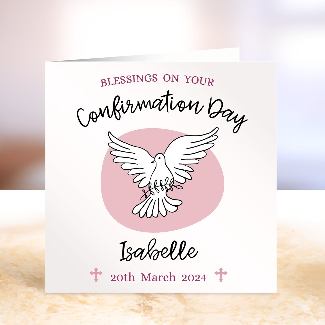 Personalised Confirmation Card, Girl Confirmation Card, Daughter, Grand ...