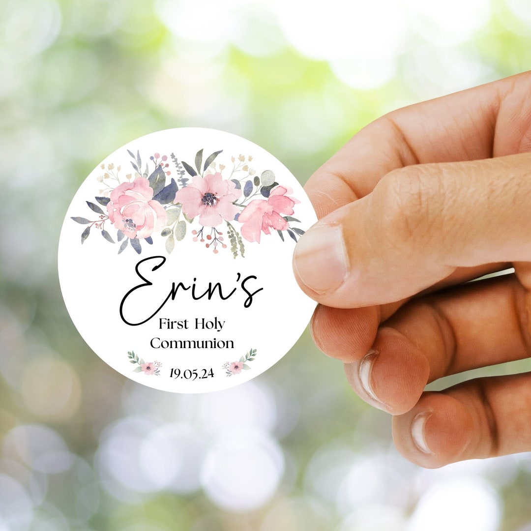 Personalised Stickers, First Holy Communion Sticker, Confirmation ...