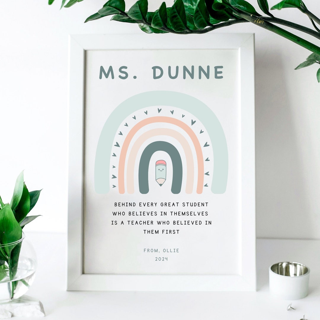 Personalised Teacher Gift, Custom Teacher Print, SNA Gift, Teacher ...