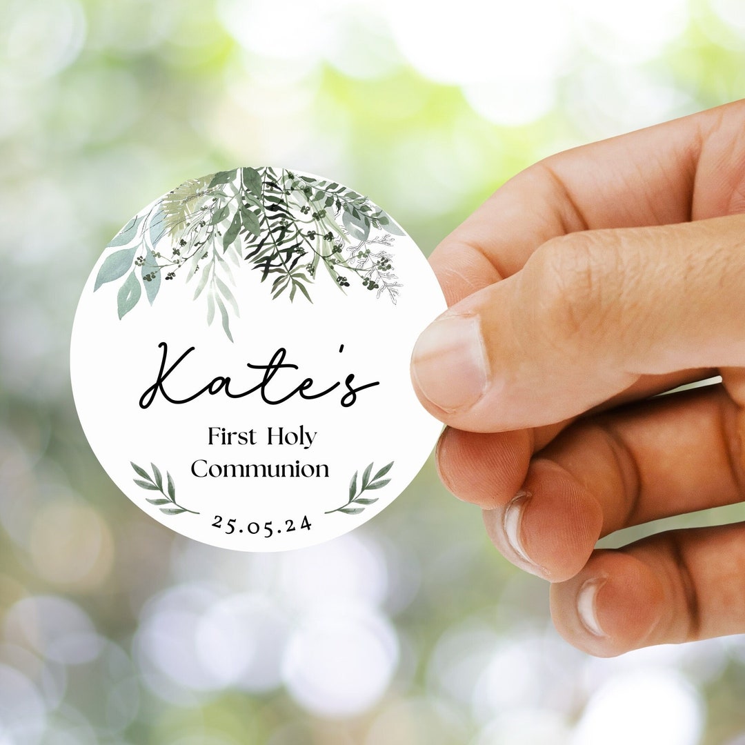 Personalised Stickers, First Holy Communion Sticker, Confirmation ...