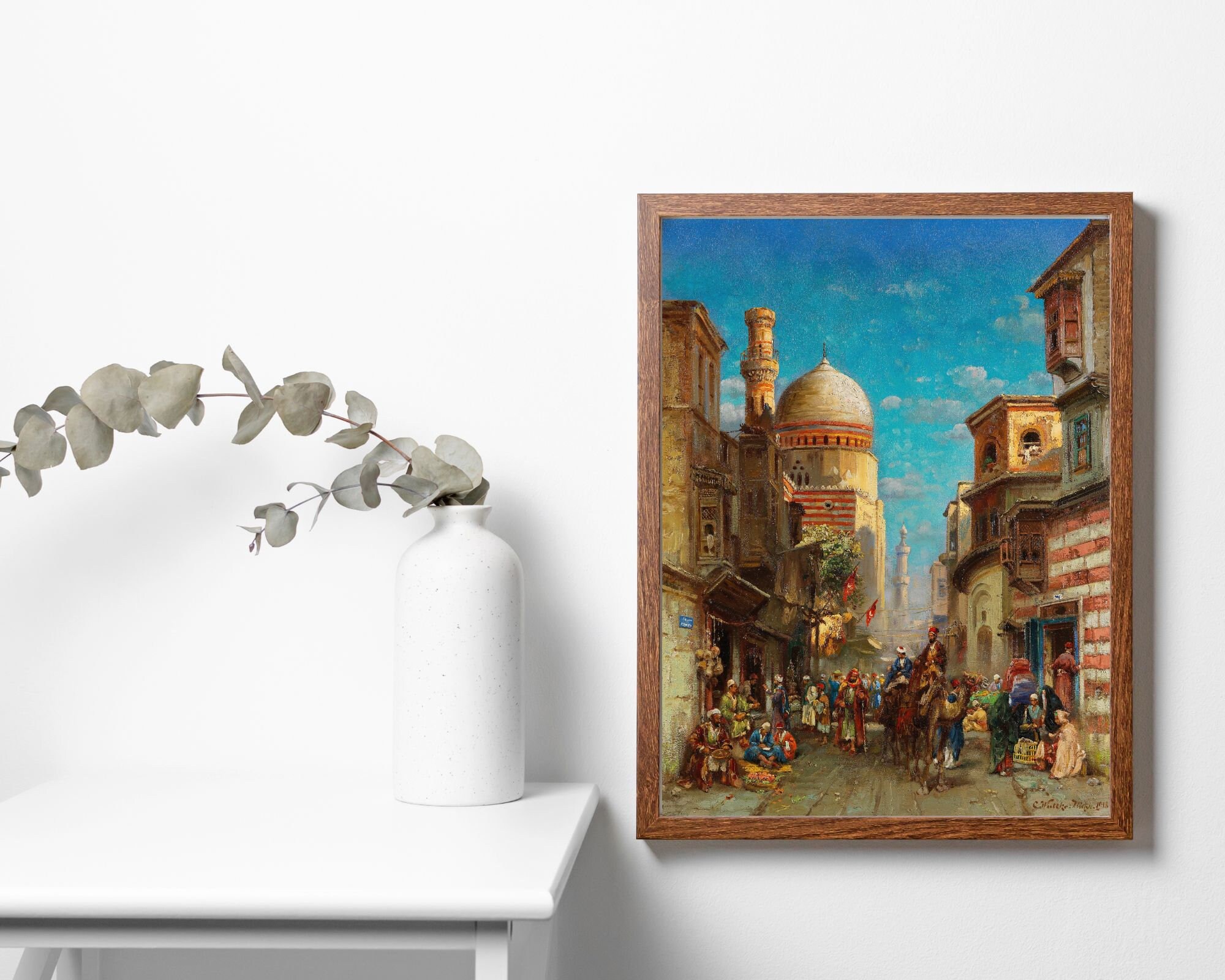 Egypt Art, Old Middle Eastern Print, Vintage Egyptian Market - Etsy