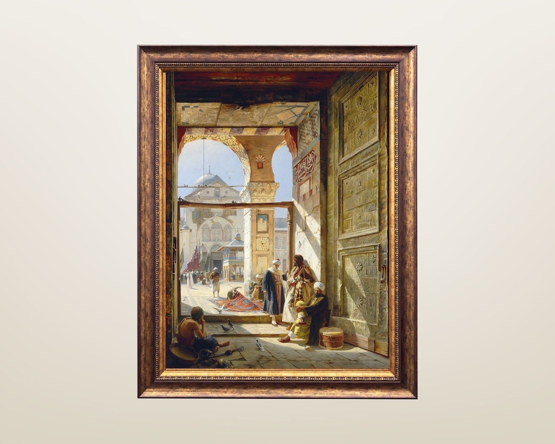 Syria Art, Umayyad Mosque Painting, Vintage Arab Art Print - Etsy