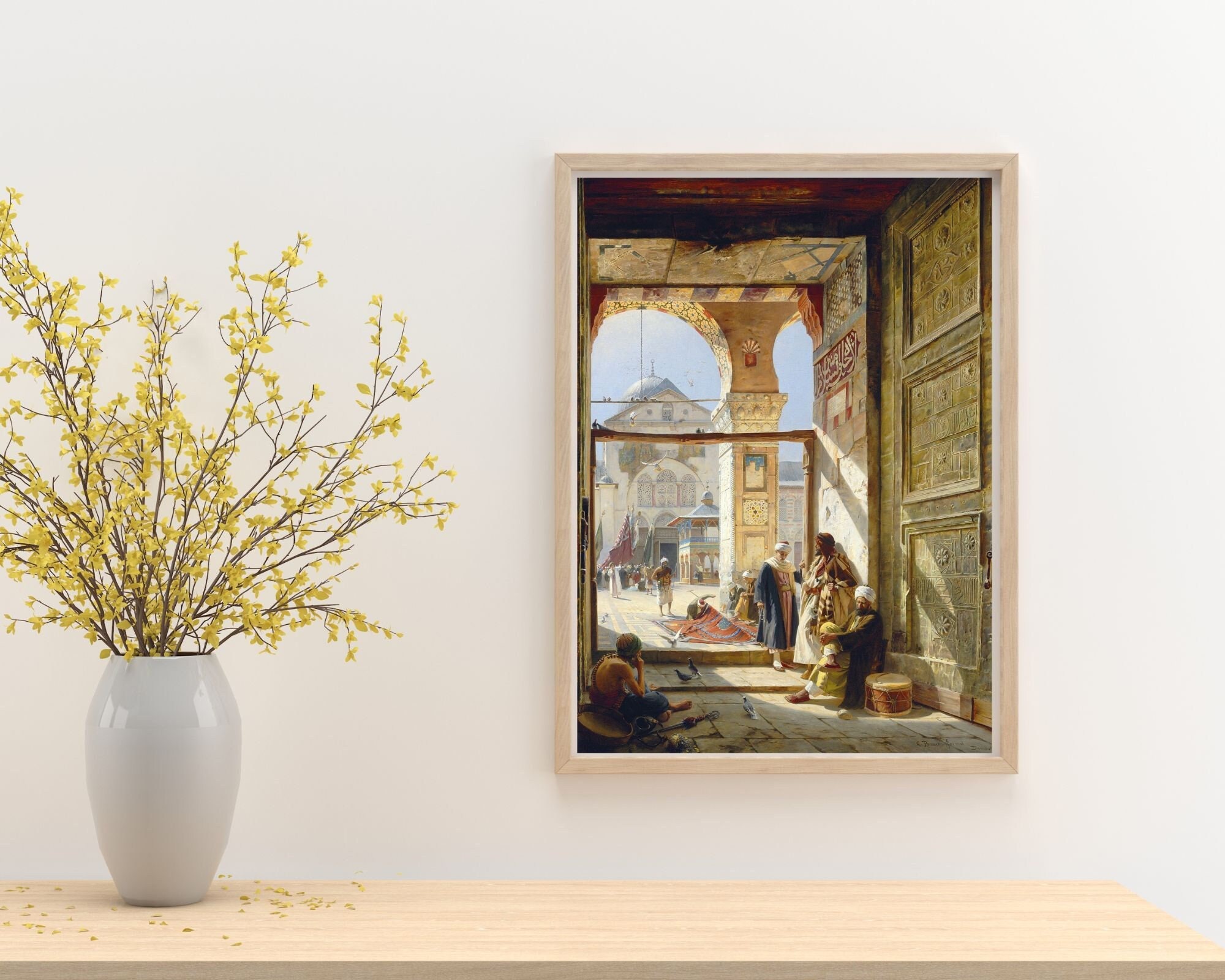 Syria Art, Umayyad Mosque Painting, Vintage Arab Art Print - Etsy