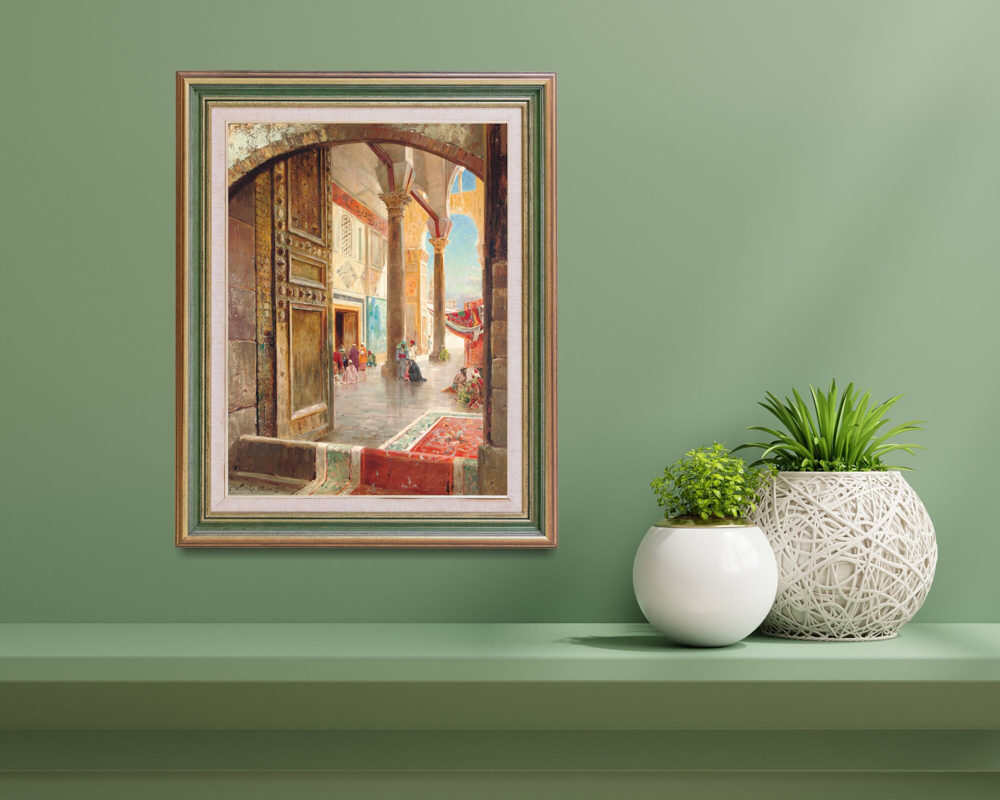 Syrian Art, the Great Umayyad Mosque, Giclee Art Print Reproduction ...