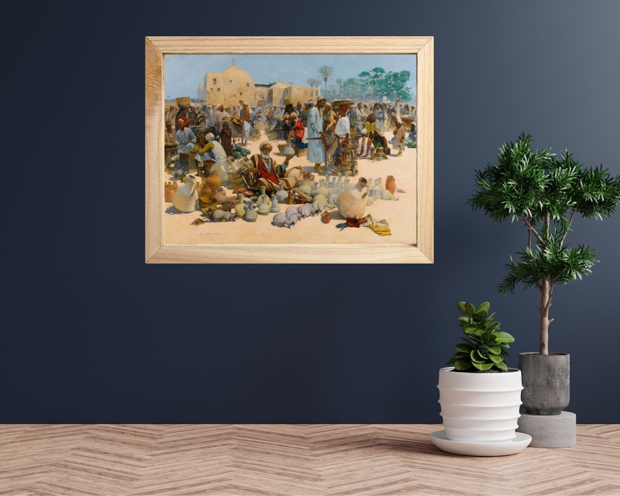 Egypt Art the Pottery Seller Old Arab Painting - Etsy
