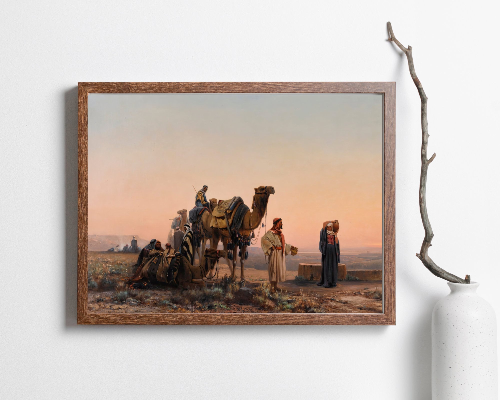 Middle Eastern Art, Egypt Art, Desert Caravan Painting - Etsy