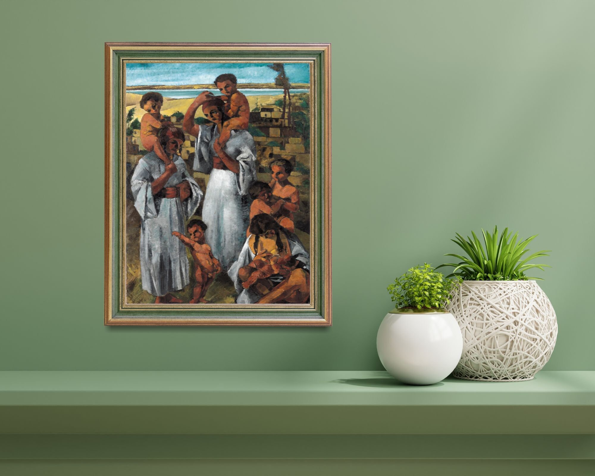 Arab Art Middle Eastern Painting Arab Motherhood - Etsy