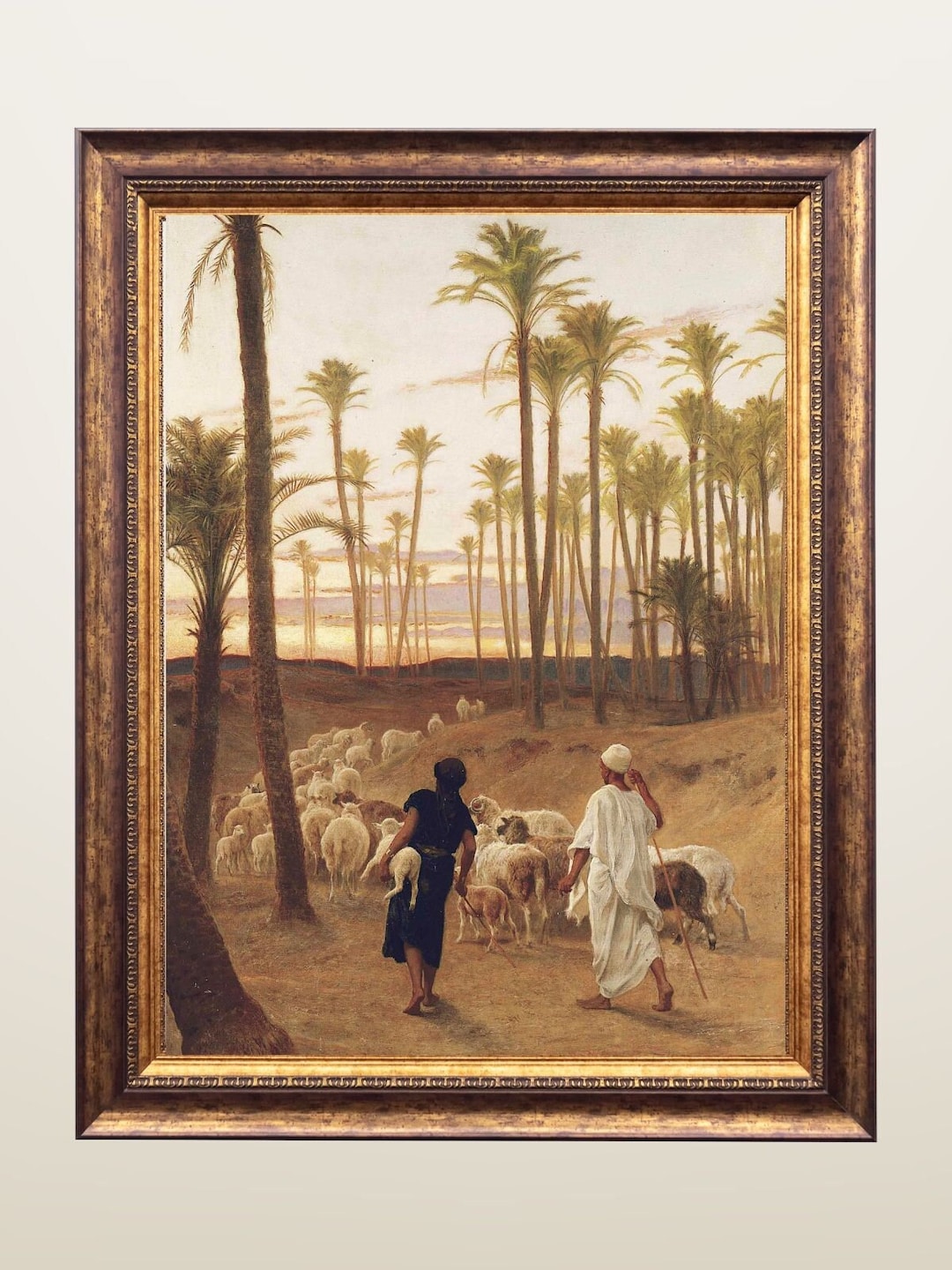 Arab Art, Middle Eastern Painting, Palm Grove - Etsy