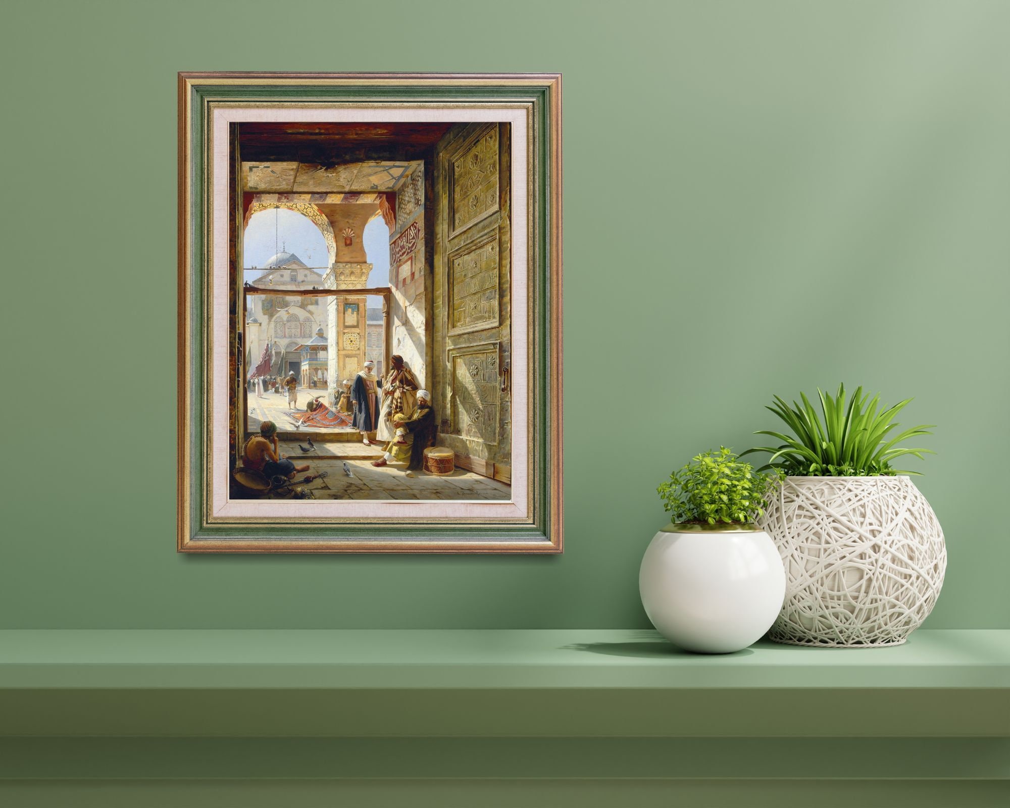 Syria Art, Umayyad Mosque Painting, Vintage Arab Art Print - Etsy
