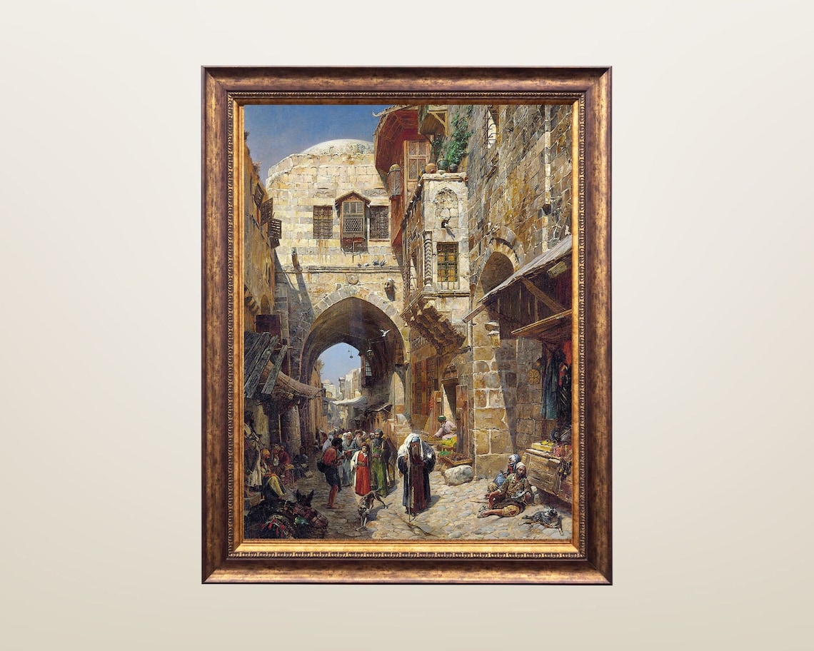 Palestine Art Jerusalem Painting Arab Middle Eastern Art - Etsy