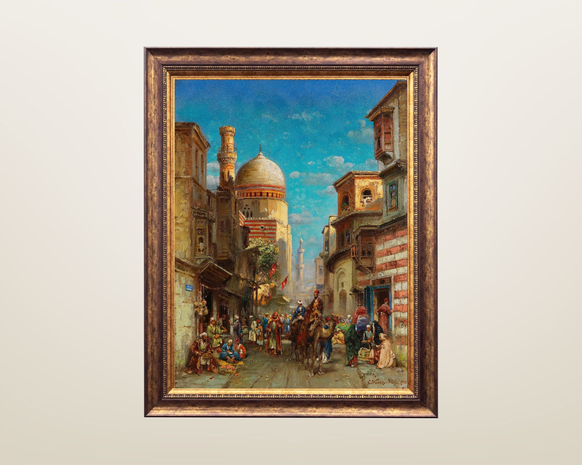 Egypt Art, Old Middle Eastern Print, Vintage Egyptian Market - Etsy