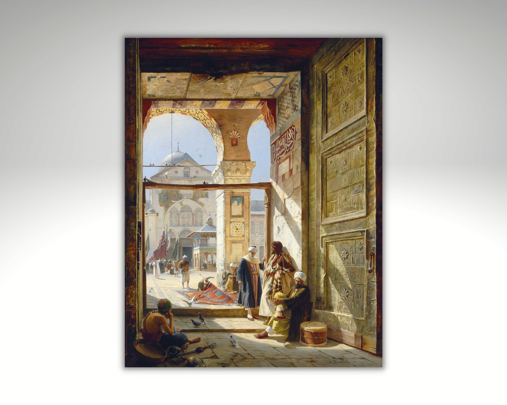 Syria Art, Umayyad Mosque Painting, Vintage Arab Art Print - Etsy