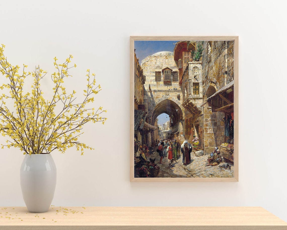 Palestine Art Jerusalem Painting Arab Middle Eastern Art - Etsy