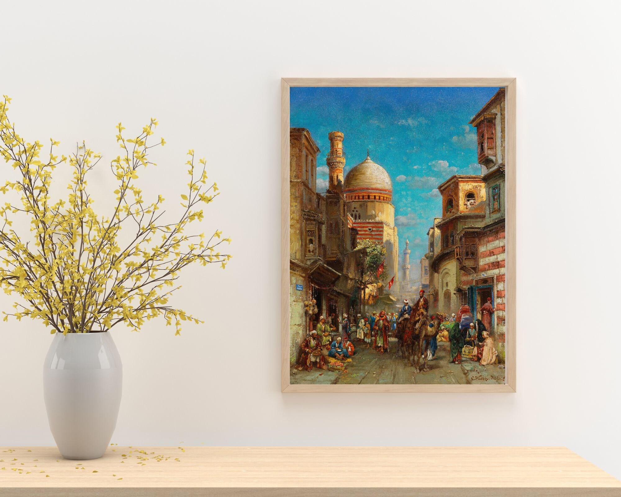 Egypt Art, Old Middle Eastern Print, Vintage Egyptian Market - Etsy
