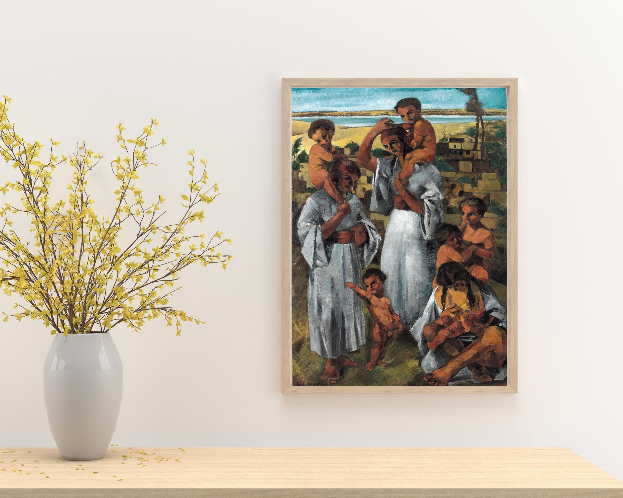 Arab Art Middle Eastern Painting Arab Motherhood - Etsy