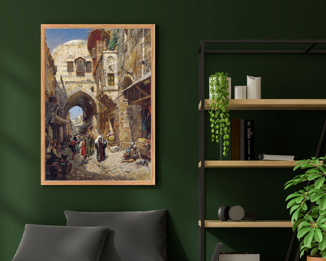 Palestine Art Jerusalem Painting Arab Middle Eastern Art - Etsy