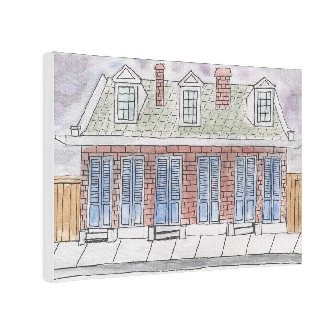 Creole Six-bay Cottage- Original Canvas Tile Art Print by Chelsea ...