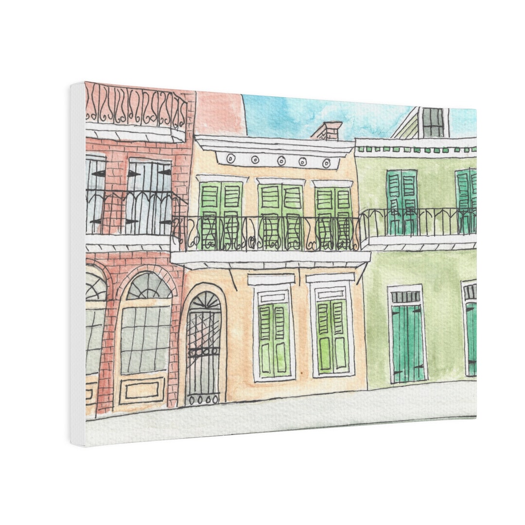 Creole Townhouse" - Original Canvas Tile Art Print by Chelsea Niehaus ...