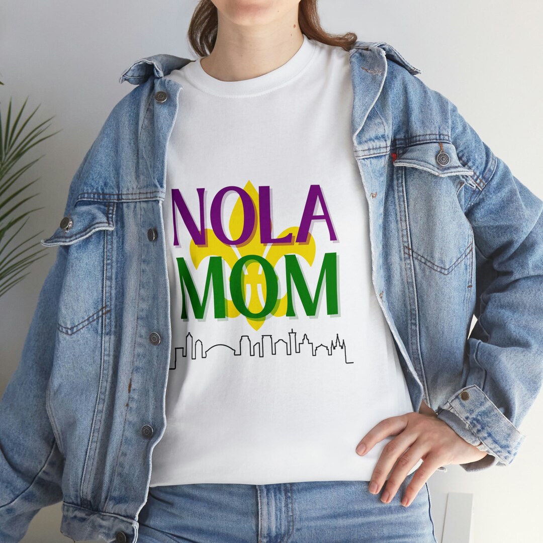 NOLA Mom Fleur De Lis & Skyline T-shirt - New Orleans Pride, Proud Mother, Unique Mother's Day ...