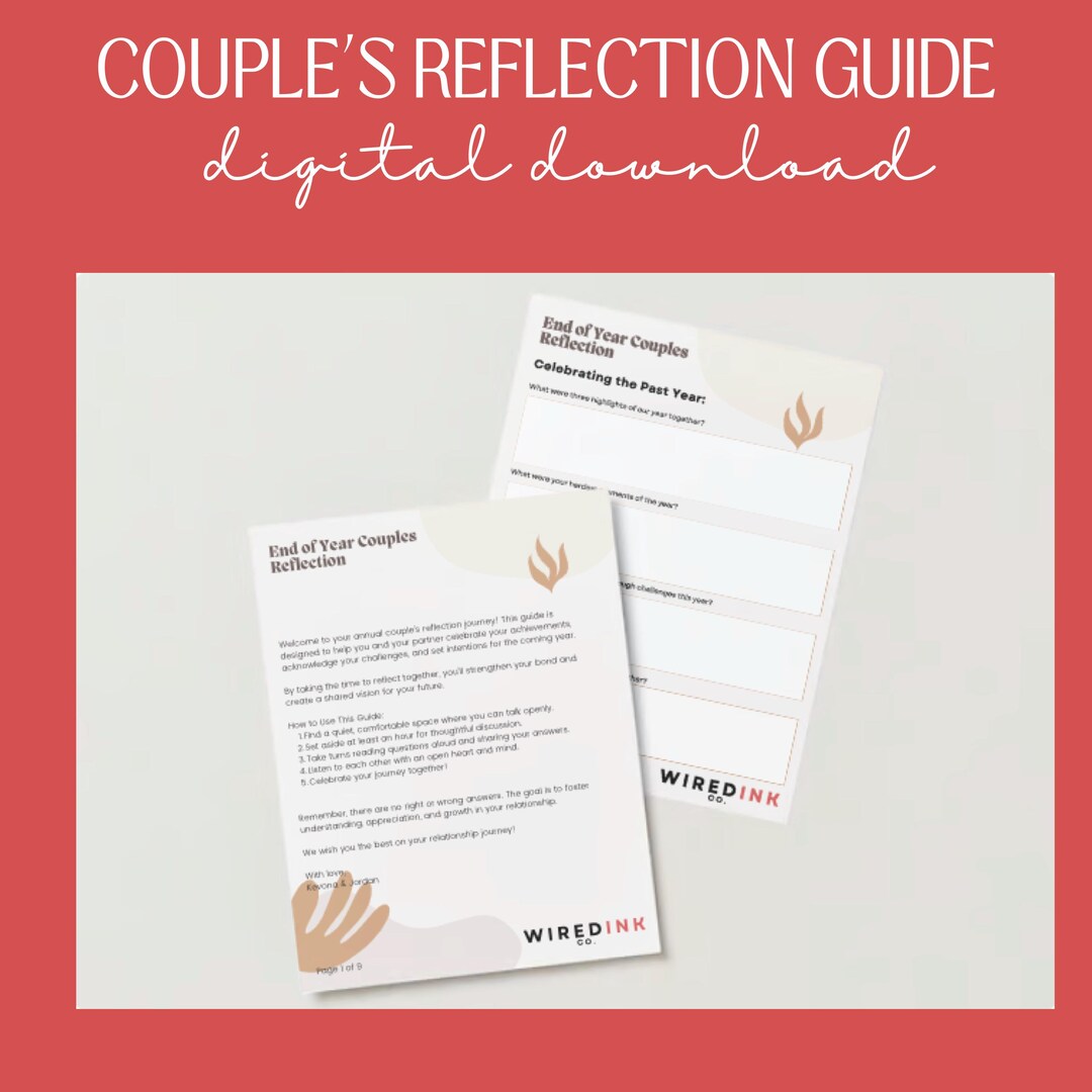 Couple's End-of-year Reflection Sheet | Relationship Growth | Printable ...