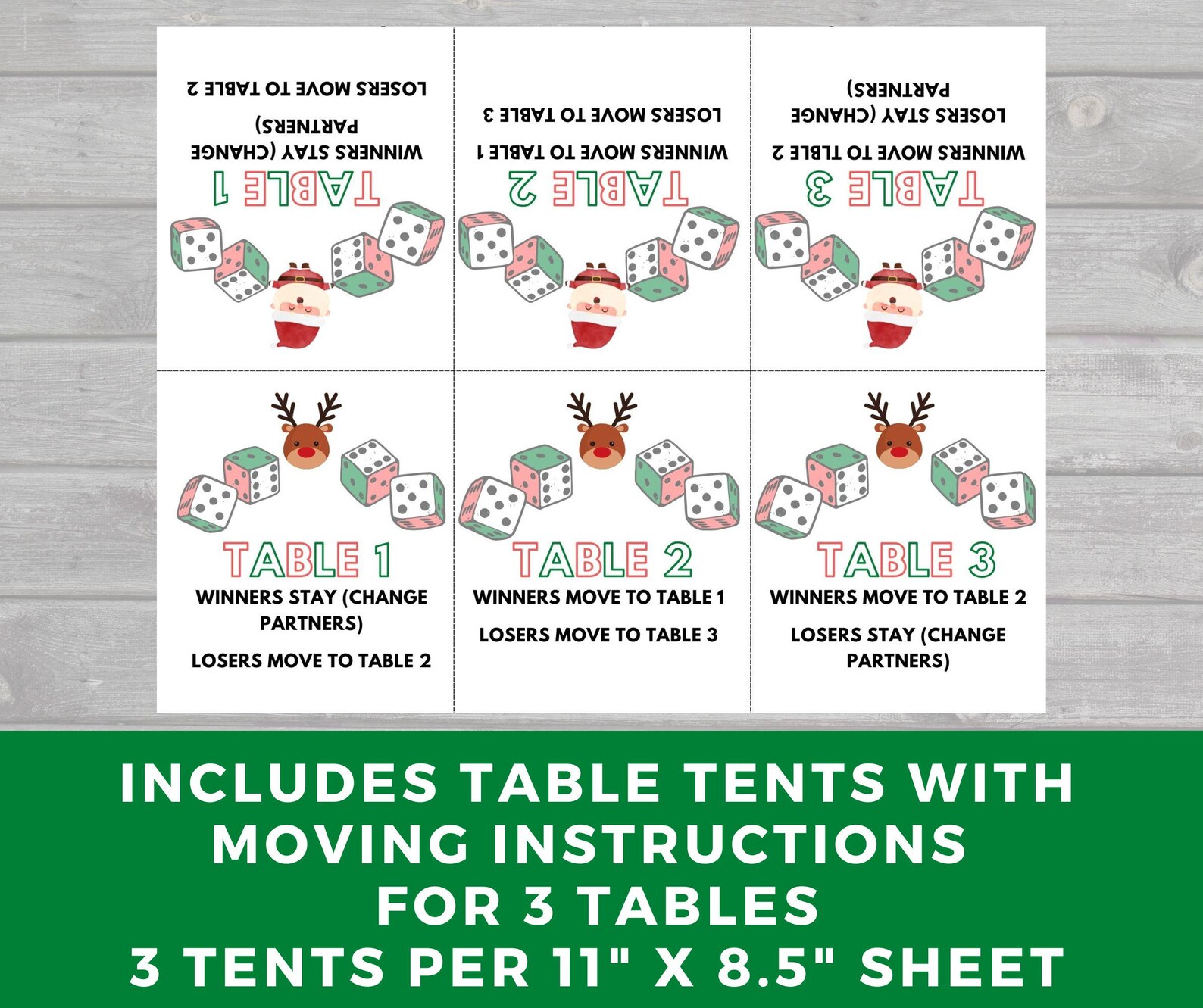 Christmas BUNCO Scorecard & Instructions | Holiday Game Night (digital ...