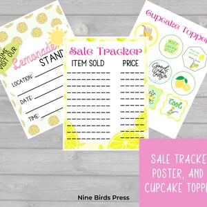 9-piece Lemonade Stand Kit | Instant Download | Business Supplies ...