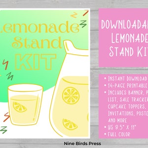 9-piece Lemonade Stand Kit | Instant Download | Business Supplies ...