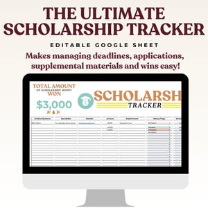 Scholarship Application Tracker | High School Students | University ...