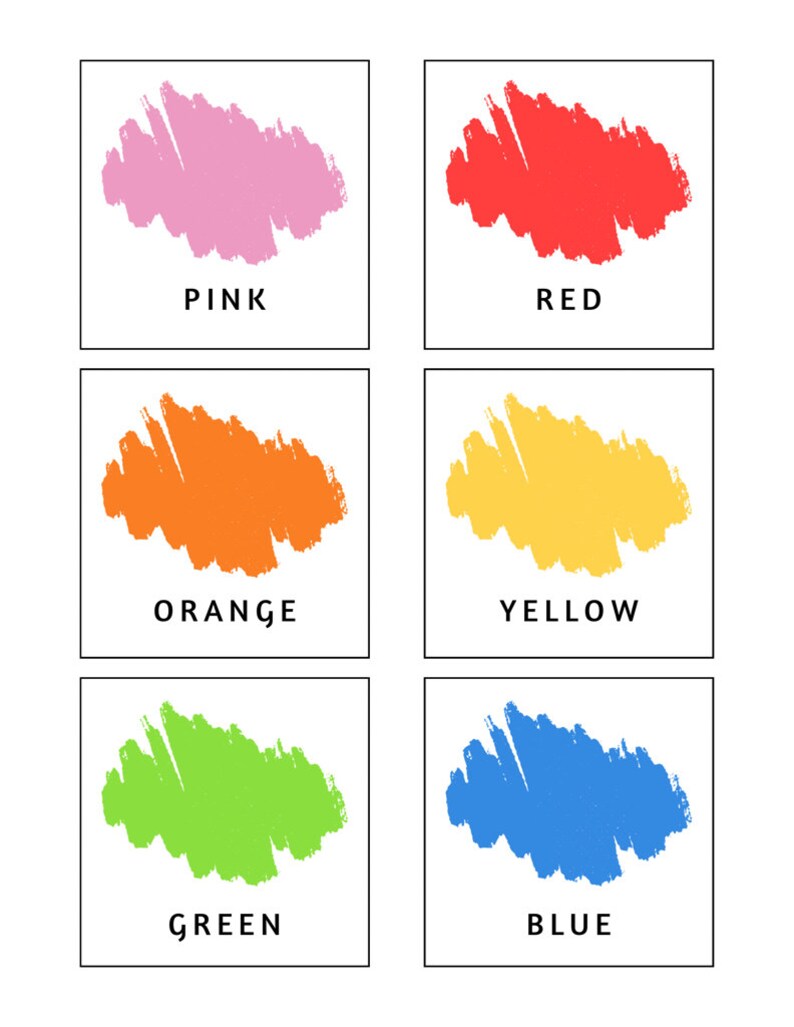 Colors Flashcards Printable - Educational Learning for Young Children ...