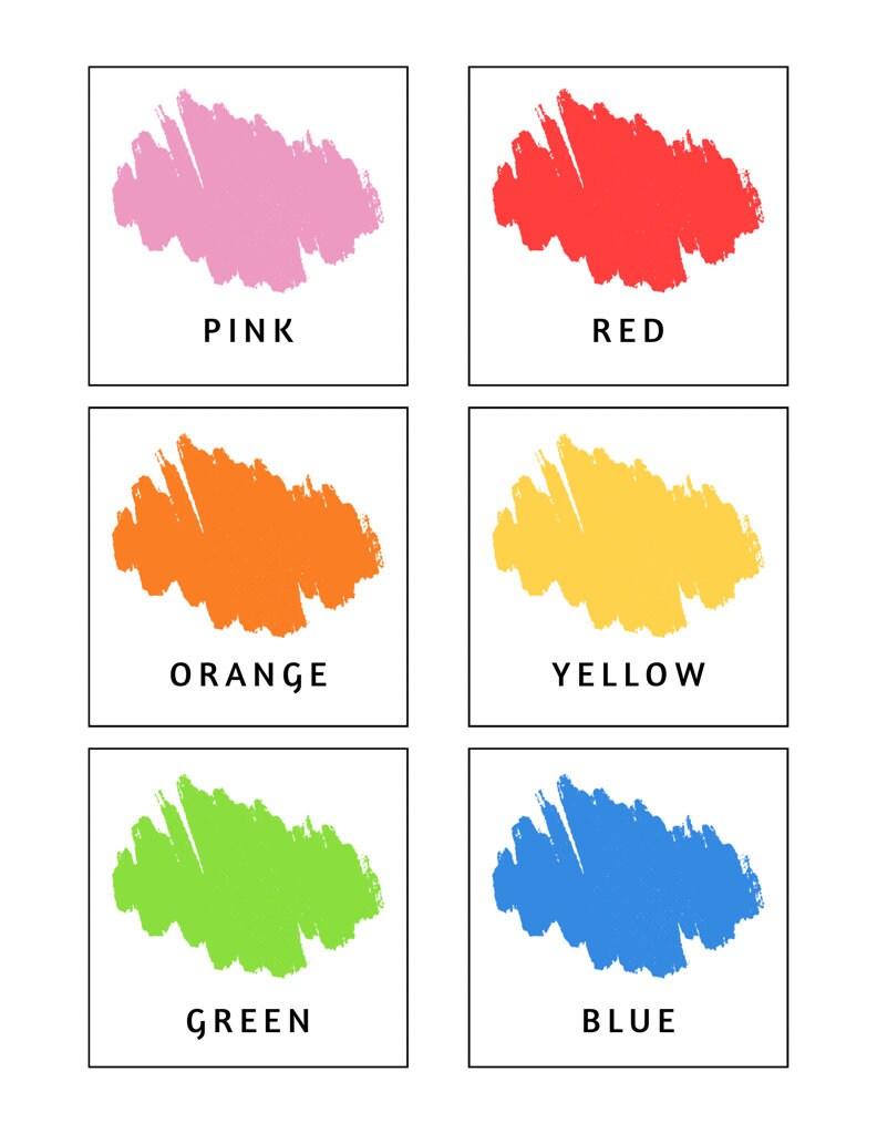 Colors Flashcards Printable - Educational Learning for Young Children ...
