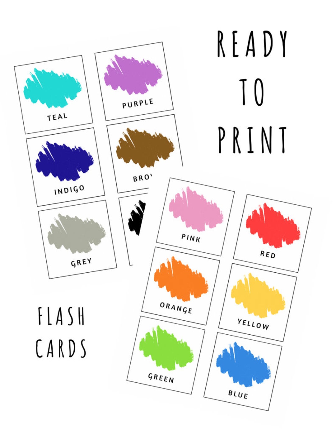 Colors Flashcards Printable - Educational Learning for Young Children ...