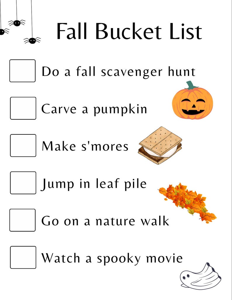 Kids Fun Fall Activity Printable Pack - Fall Scavenger Hunt - Fall Kids ...