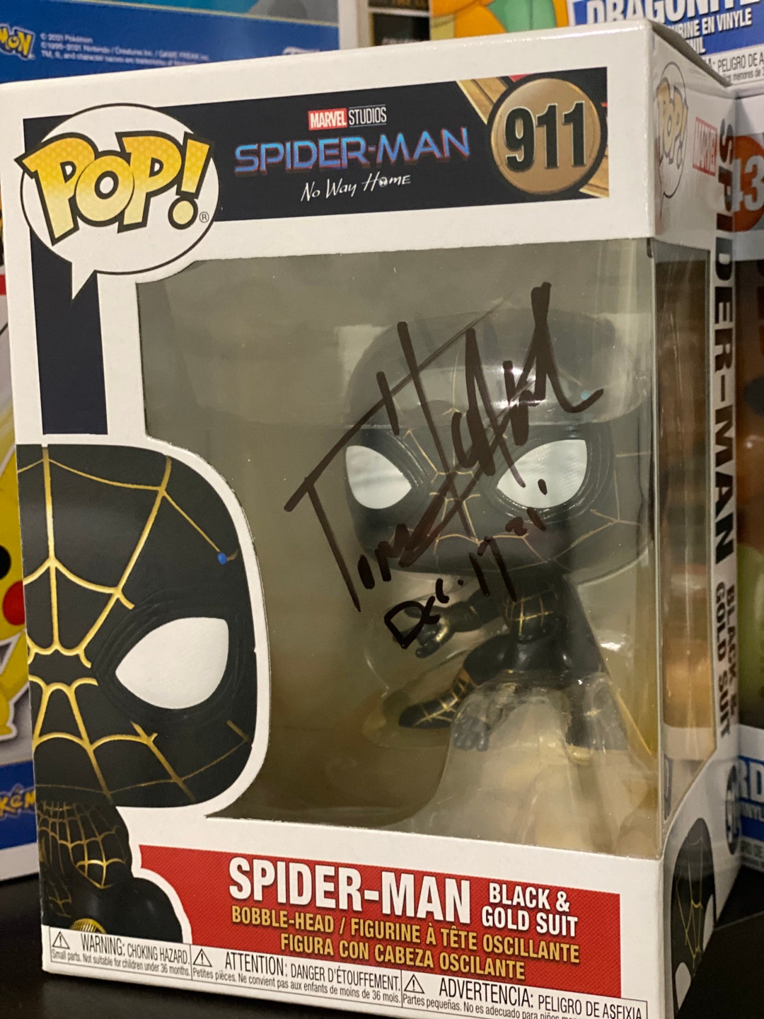 Tom Holland Autographed Funko Pops 2021 - Etsy