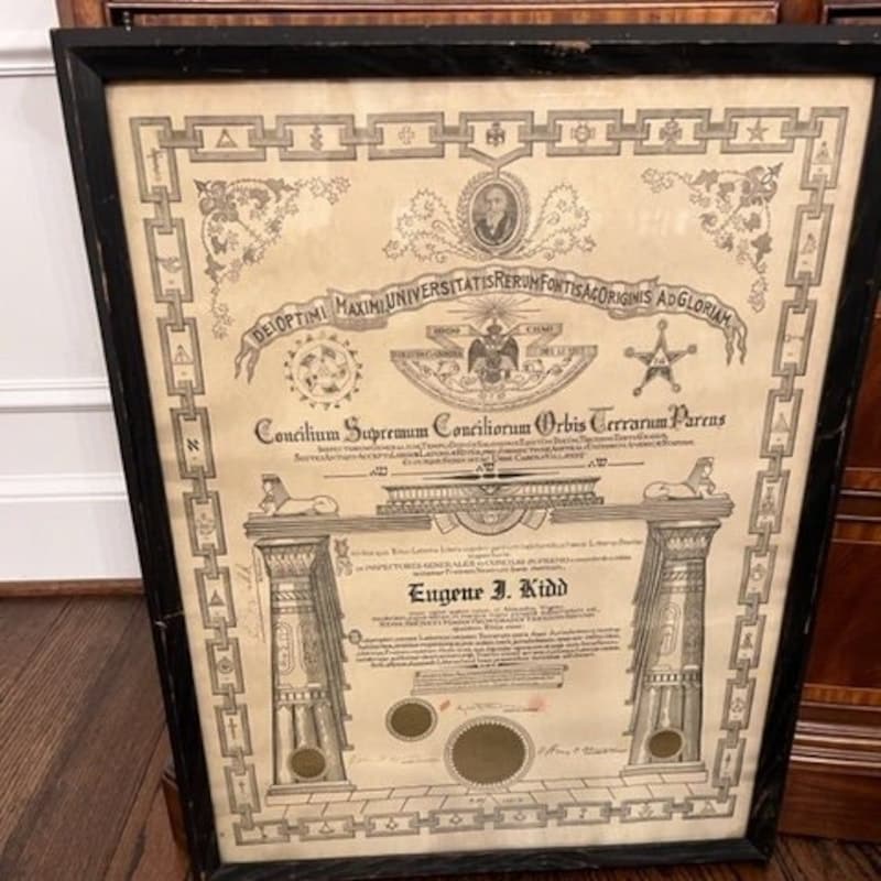 Masonic Certificate - Etsy