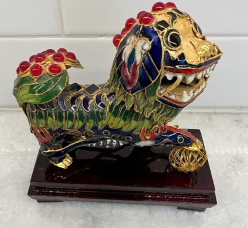 Cloisonne Foo Dog - Etsy