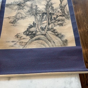 Vintage Large Oriental Hanging Scroll - Etsy