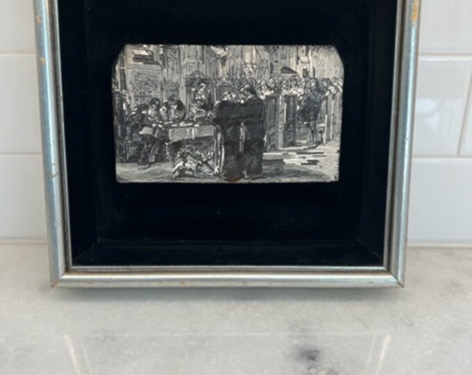 Vincent Price Vintage Wood Block Etching Artwork From Sears - Etsy
