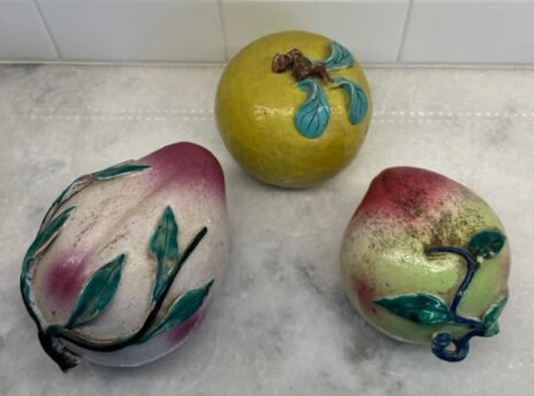 Vintage Chinese Temple Altar Fruit ( 3 ) Pieces - Etsy