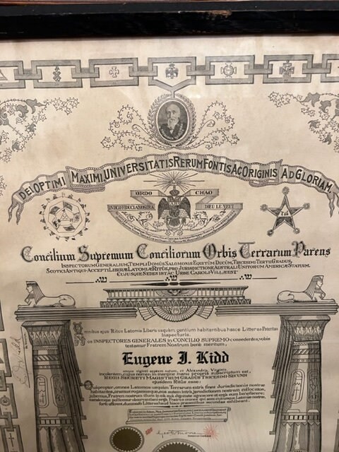 Masonic Framed Certificate - Etsy