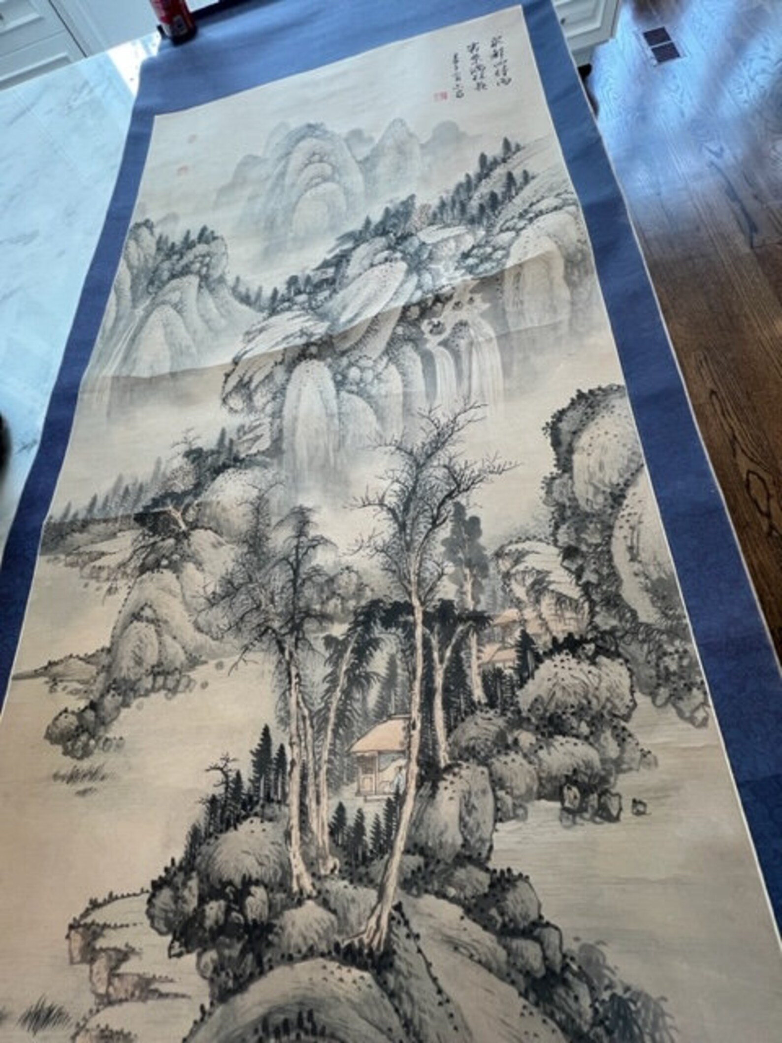 Vintage Large Oriental Hanging Scroll - Etsy