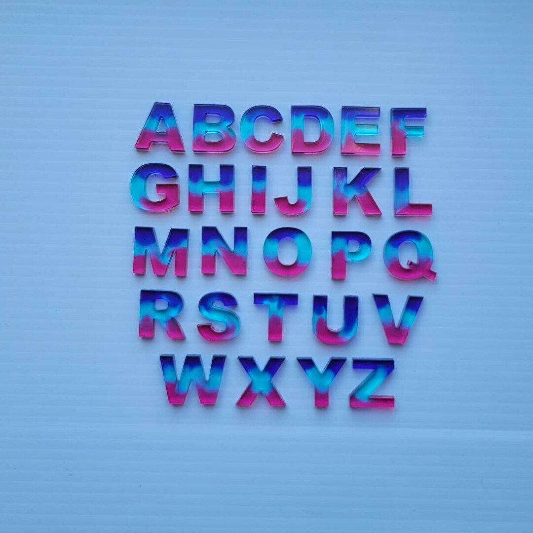 Tricolor Alphabet Set Resin Alphabet Set Resin Spring - Etsy