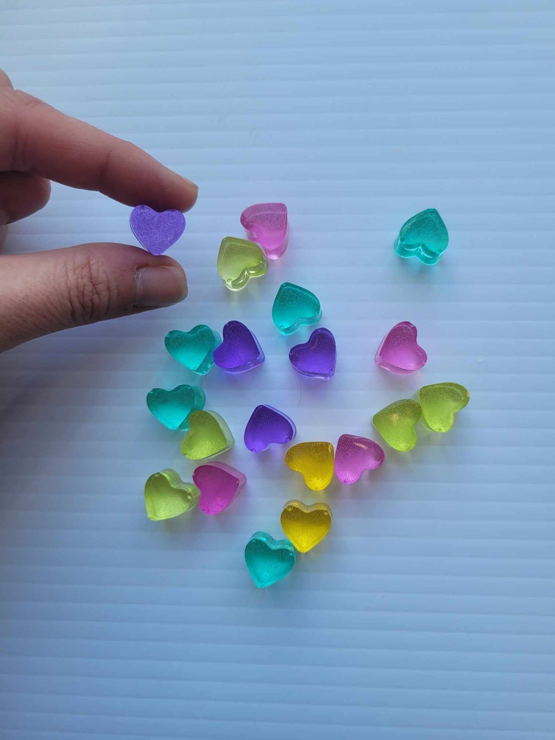20 Tiny Heart Counters Resin Counters Resin Math Counters Ten Frame ...