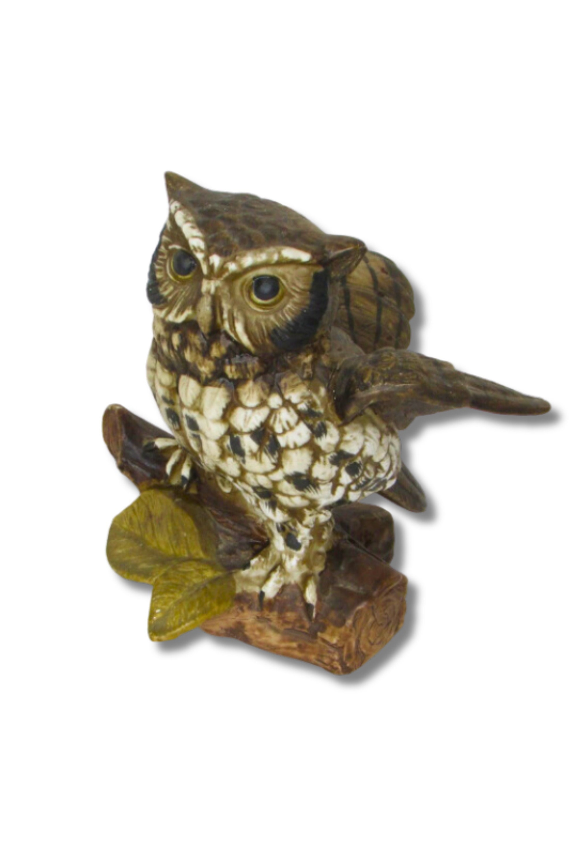 Vintage Homco Marked Porcelain Owl Figurine 5 Tall 1114 Raised Wings - Etsy