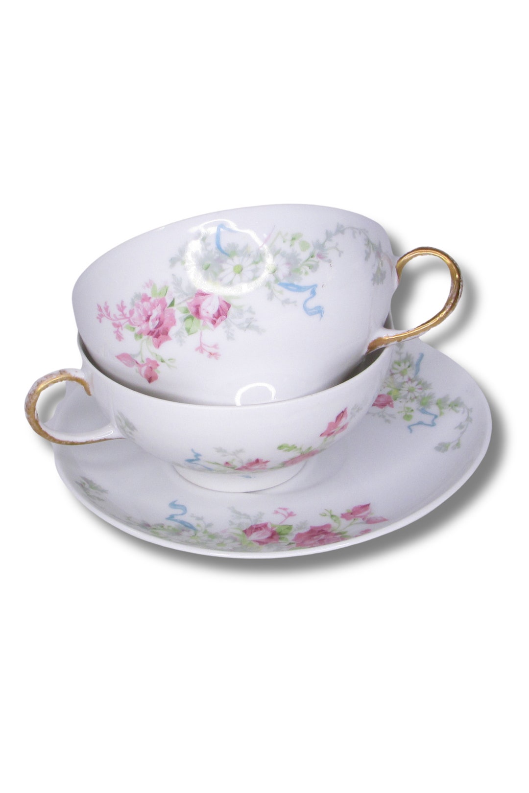 Sip Tea in Style With This Elegant Limoges Teacup/saucer Set Featuring ...