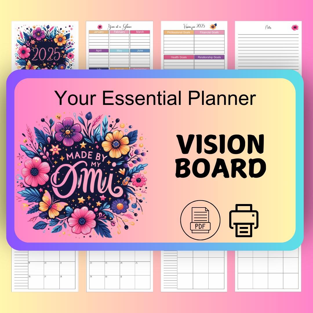 Printable Vision Board - Instand Download - Etsy