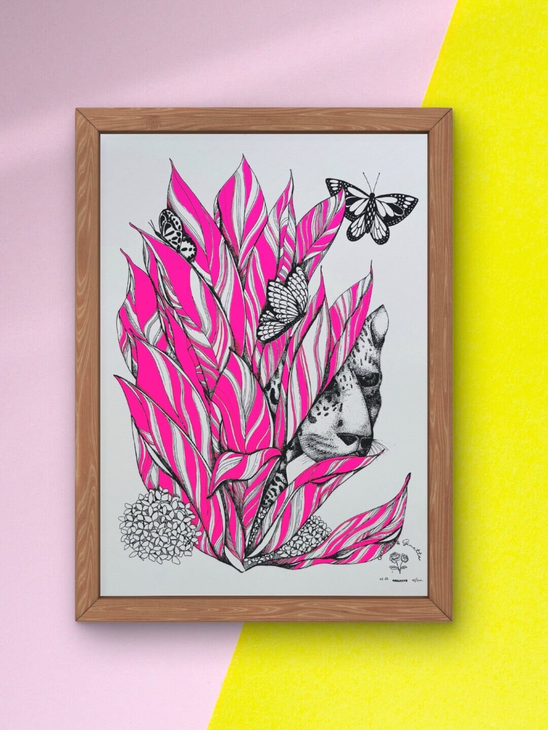 Numbered Wild Animal Screen Printing for Contemporary Floral Decoration ...